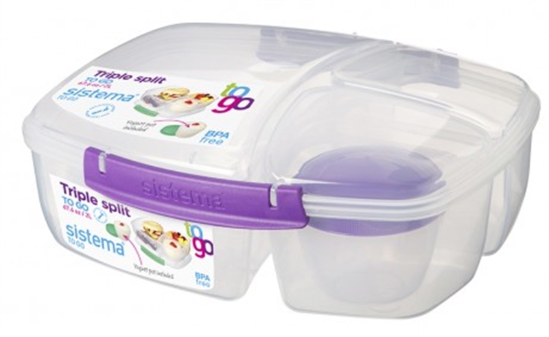 Sistema Lunchbox 2L Triple Split TO GO | Chef's Complements