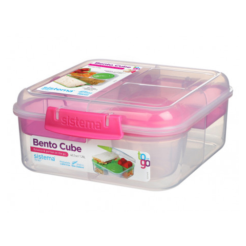 Sistema TO GO Bento Cube 1.25L (4 Colours) | Chef's Complements