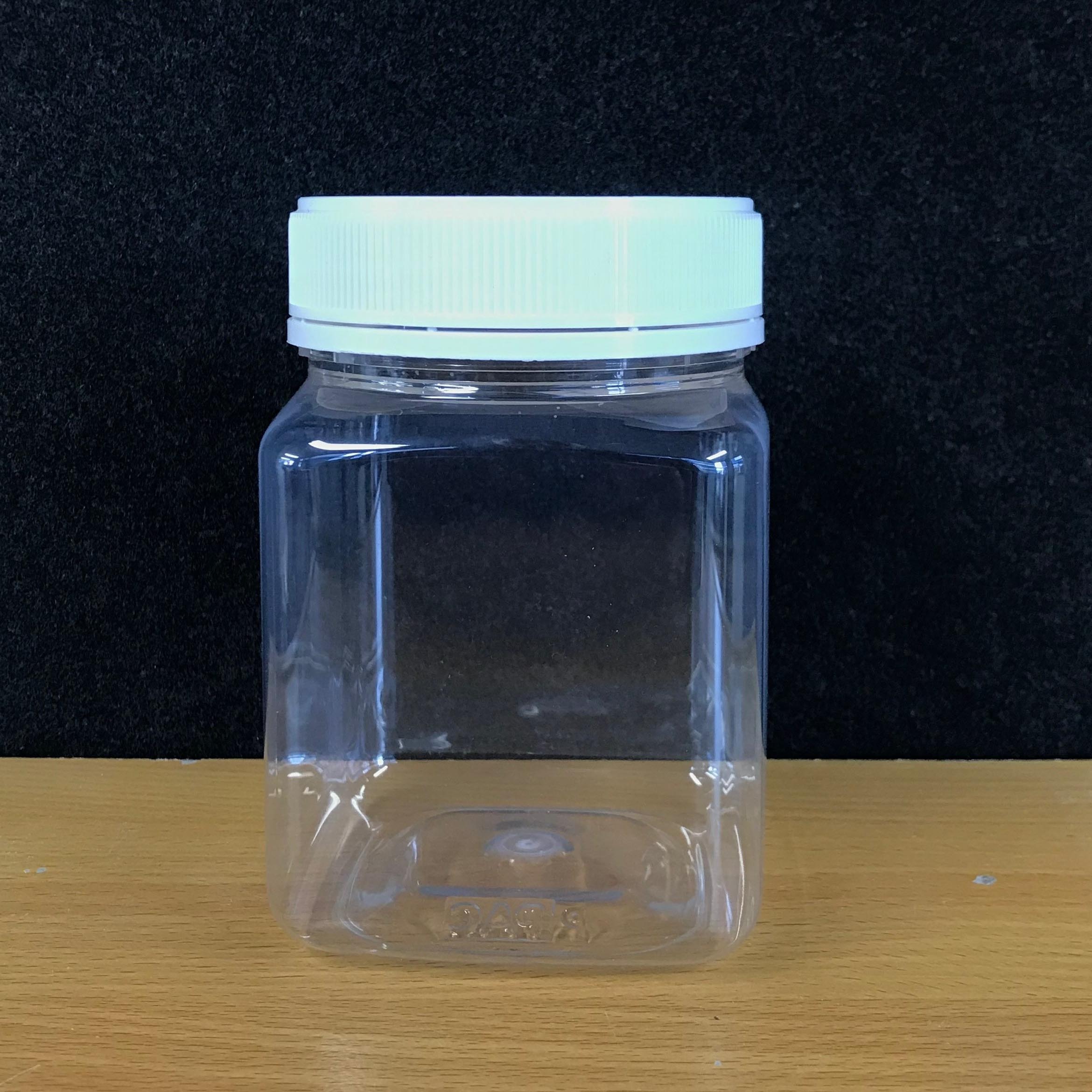 Clear Plastic Jar Square (3 Sizes) - Chef's Complements
