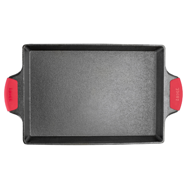 Lodge Cast Iron Rectangular Pan with Silicone Grip 23x33cm | 3.9L ...