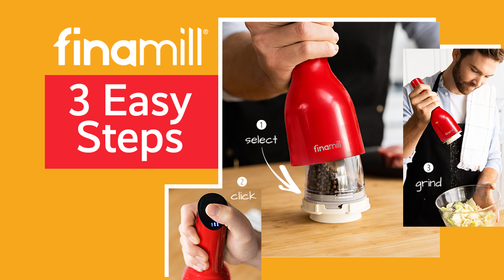 FinaMill Rechargeable Pepper Mill & Spice Grinder Stone Matte | Chef's ...