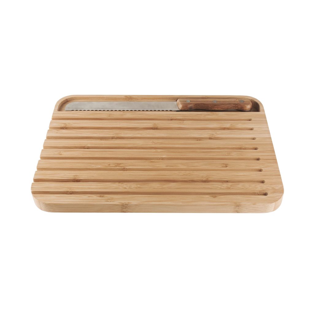 Pebbly Bread Board & Bread Knife Set | Chef's Complements