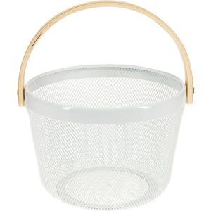 Kate's Kitchen Round Mesh Basket with Wooden Handle | Chef's Complements