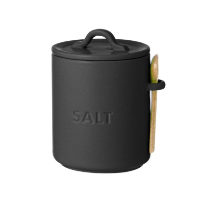 Ladelle Essentials Salt Cellar Charcoal 10x11.5cm | Chef's Complements