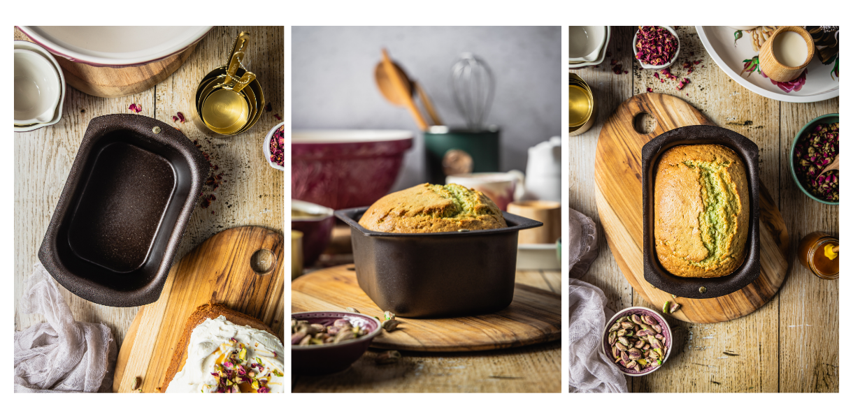Rose & Pistachio Loaf with Honey Labneh | Chef's Complements