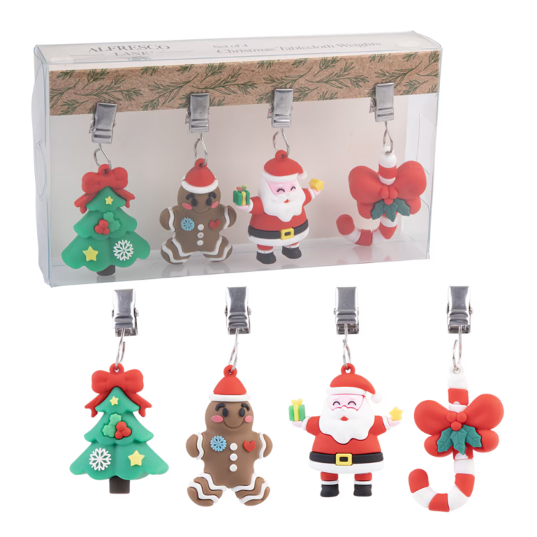 Alfresco Lane Tablecloth Weights Set of 4 Christmas | Chef's Complements