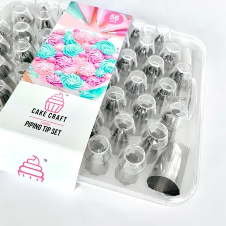 Cake Craft Master Piping Tip Set 56 Piece Set | Chef's Complements