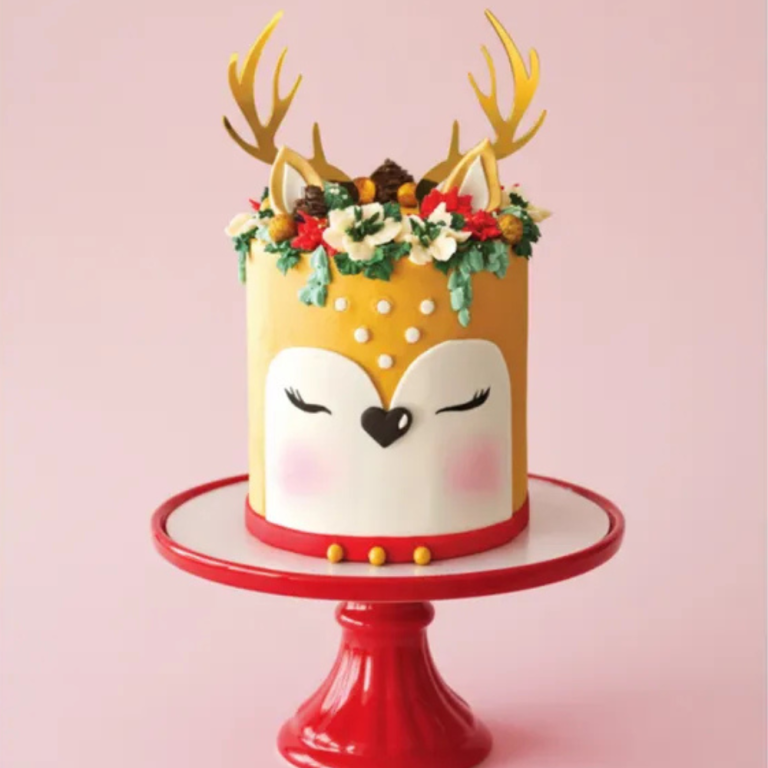 Cake Craft Gold Metal Cake Topper Deer Antlers | Chef's Complements