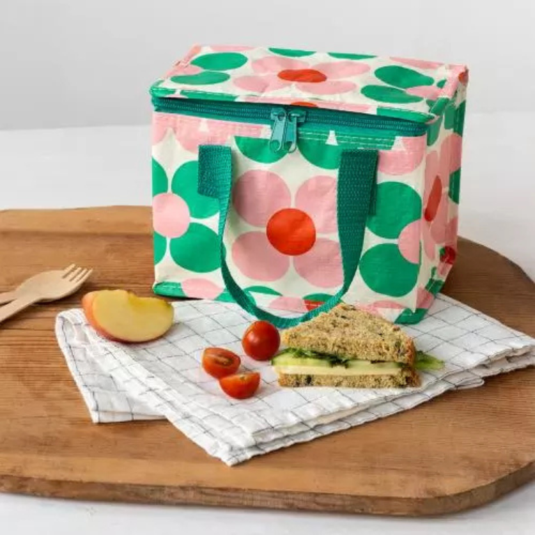 Rex London Insulated Lunch Bag Pink Green Daisy | Chef's Complements