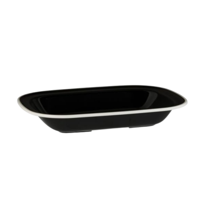 Ryner Melamine Evoke White Rim Rectangular Platter 23cm | NZ