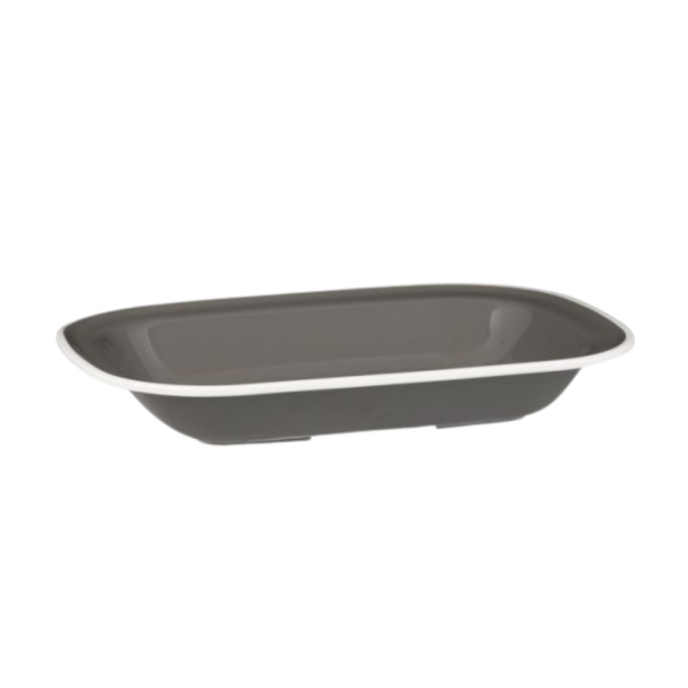 Ryner Melamine Evoke Grey Cup with White Rim 290ml