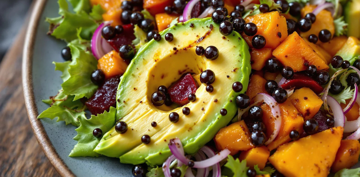 Asian-Inspired Avocado in Salad: Edamame and Truffle Pearl Fusion ...