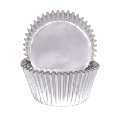 Cake Craft 408 Foil Baking Cups 72 Pack Silver | Chef's Complements