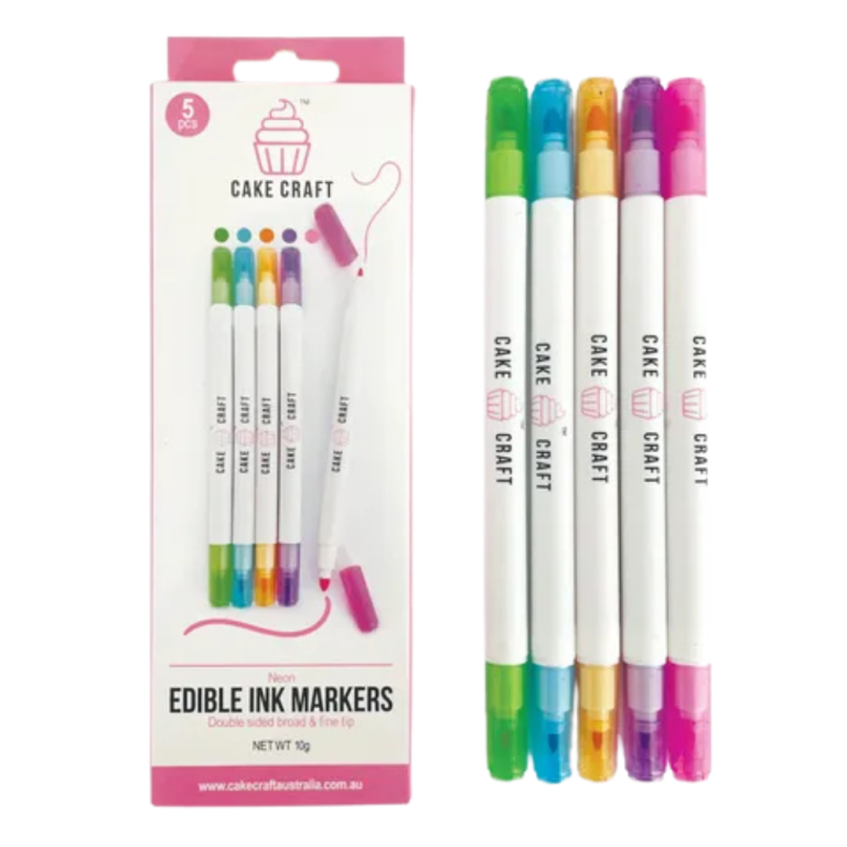 Cake Craft Edible Ink Markers Neon Set of 5 | Chef's Complements