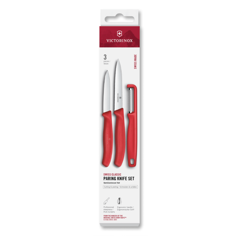 Victorinox Swiss Classic 3 Piece Paring Knife Set | Chilli